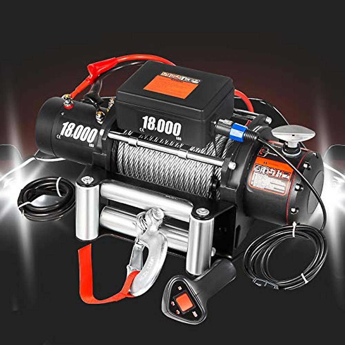 VEVOR Truck Winch 18000lbs Electric Winch Cable Steel 12V Power Winch with Wireless Remote Control and Powerful Motor for UTV ATV
