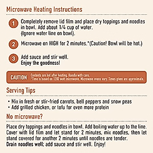 Annie Chun's - Noodle Bowl, Thai-Style Peanut Sesame Flavor, Instant & Microwavable, Non-GMO, Vegan, Healthy & Delicious, 8.7 Oz (Pack of 6)