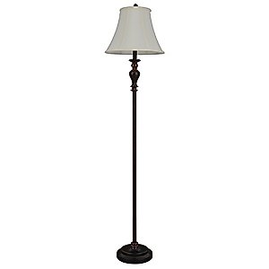 Decor Therapy PL1644 61.5" Walnut Ridge Brass Floor Lamp