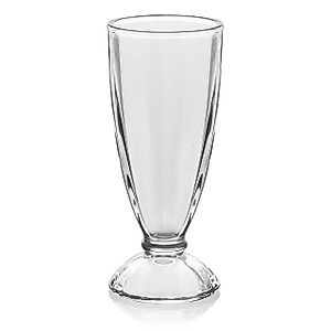 Libbey Fountain Shoppe Milkshake Glasses, 12-ounce, Set of 6