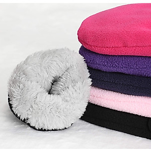 Reyow Baby Toddler Winter Warm Mittens Little Kids Sherpa Fleece Lined Gloves for Baby Girls Boys 2 Pairs (2-4 Years, Black & Pink)