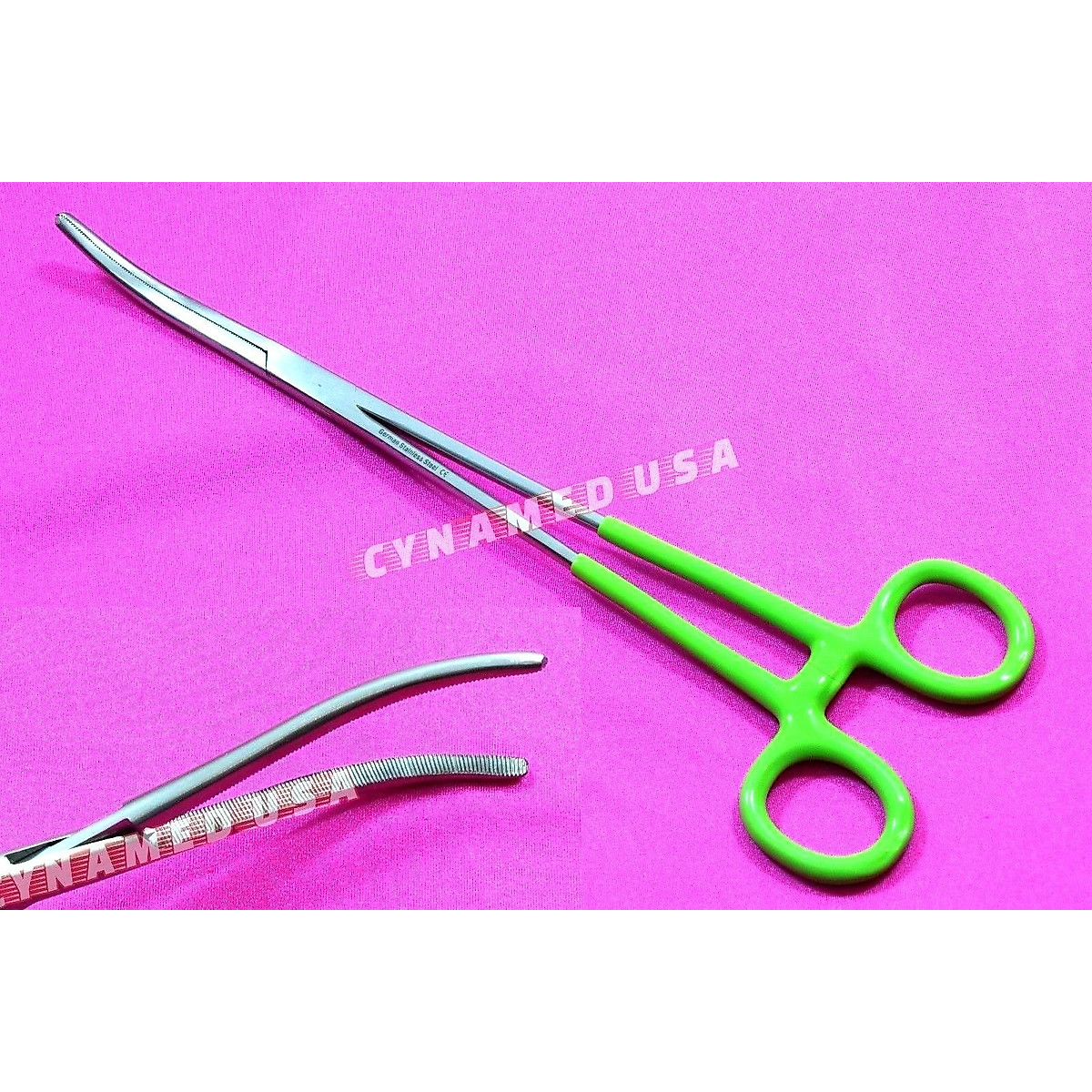 German Stainless Curved Forceps, Hemostat Forceps clamp 10" (Cynamed Brand) … … … …