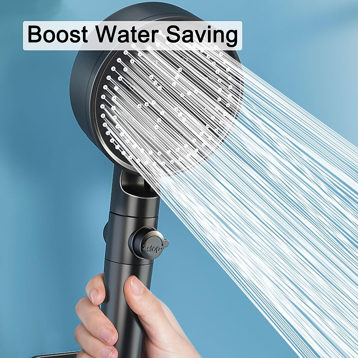 Shower Hesd，Hand Shower，Hand Held Shower Head With Long Hose，Rain Shower System Head Kit，Ideal for Home, Bathroom, Tub (Color : White)
