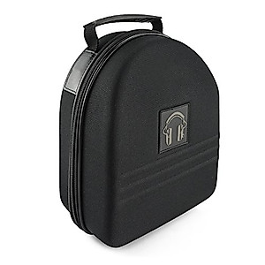 Geekria Shield Case for Large-Sized Over-Ear Headphones, Replacement Protective Hard Shell Travel Carrying Bag with Cable Storage, Compatible with Audio-Technica ATH-AD1000X, AKG K 701 (Black)
