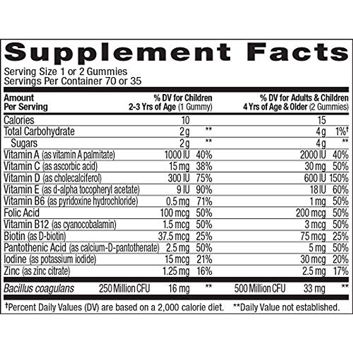 OLLY Kids Multivitamin + Probiotic Gummy, Digestive and Immune Support, Vitamins A, D, C, E, B, Zinc, Chewable Supplement, Berry, 35 Day Supply - 70 Count