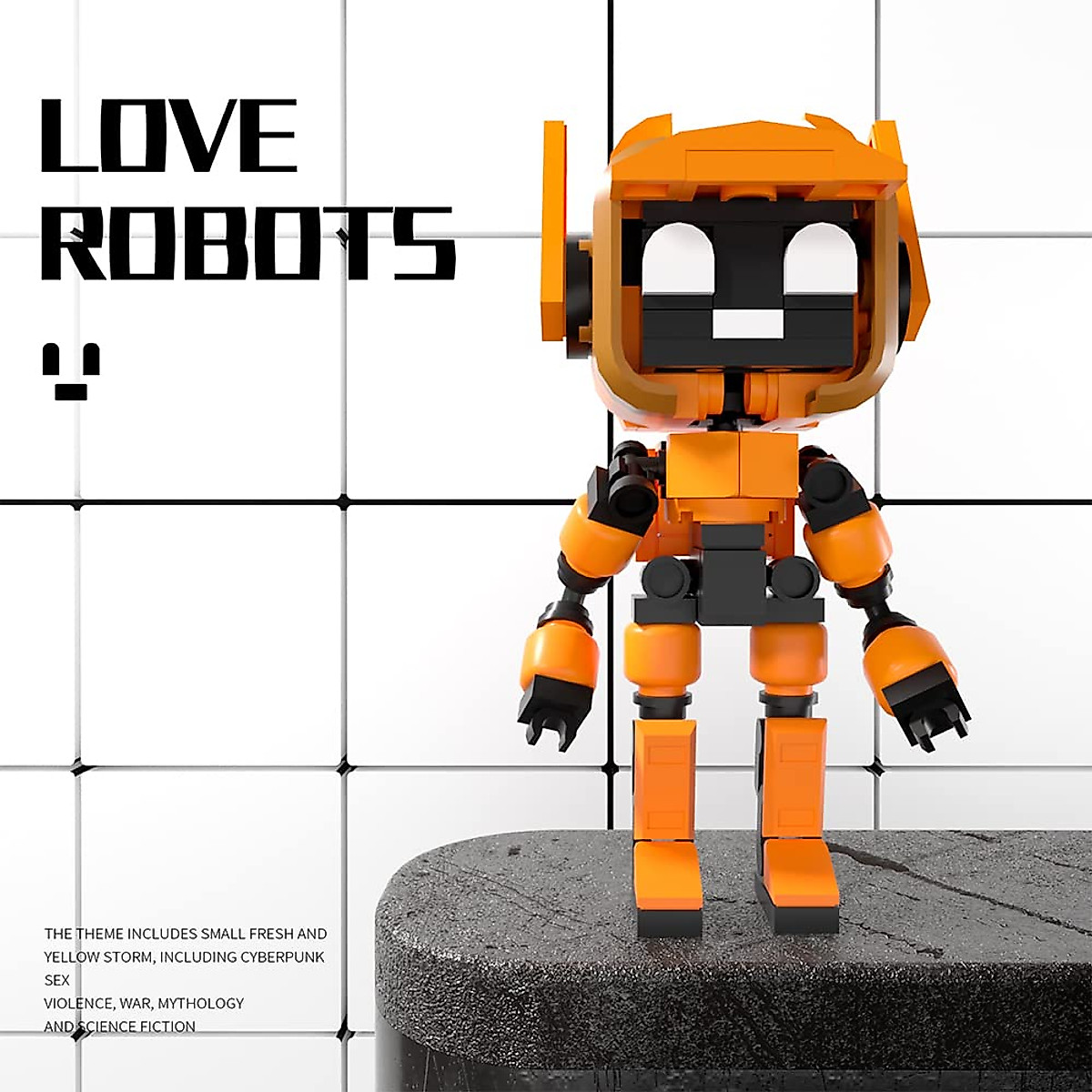 BUILDIFY Love K-VRC Death Robot Building Toys Set for Kids, Boys, Girls and TV Fans; Comedy Anime Collection Smart Future Robot Action Figure Model Toys Cat Head Robot Building Blocks.142 Pieces