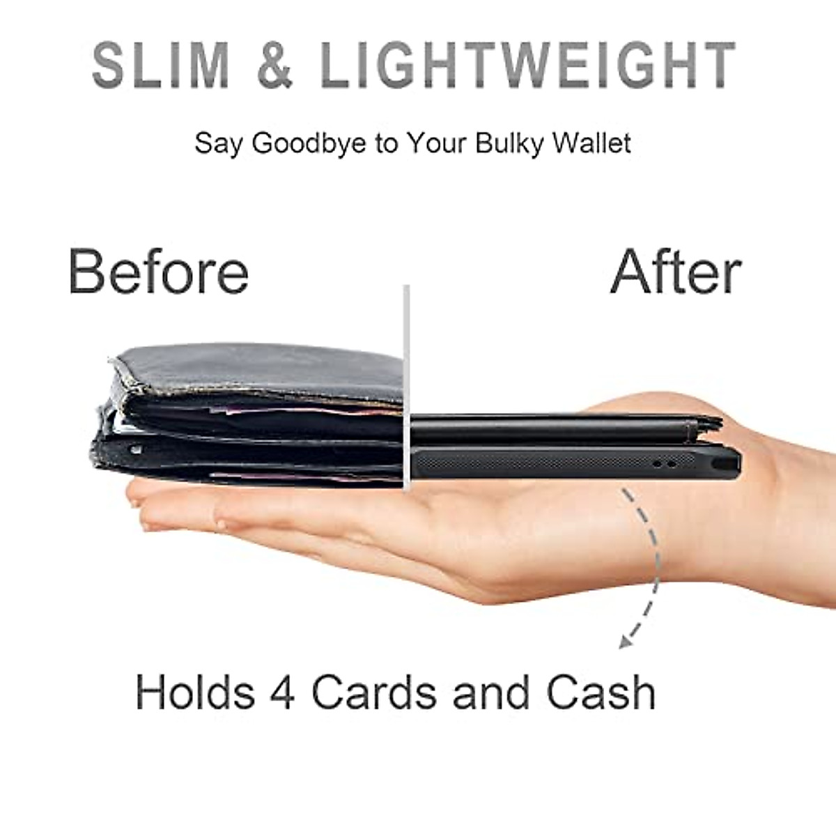 Vinich iPhone 13 Case with Card Holder, iPhone 13 Wallet Case for Women Men with PU Leather Kickstand Card Slots RFID Blocking, Magnetic Clasp Durable Shockproof Cover 6.1 Inch, Black