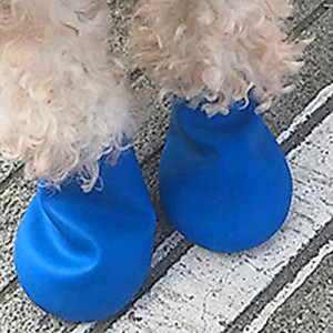 hionre 4 Pcs Dog Boots Non-Slip Water-Proof Dog Rain Shoes for Dogs,Puppy Shoes Dog Boots for Small Medium Large Dogs Red S