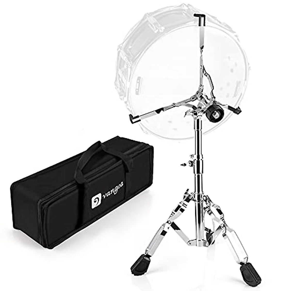 Vangoa Snare Drum Stand Lightweight Double Braced Adjustable Height Snare Stand with Carrying Bag Fit 10" to 15" Dia Drums