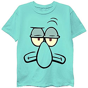 FREEZE Spongebob Character Big Face T-Shirt Bundle (7, SpogeBob,Patrick,Squidward & Mr. Krabs)