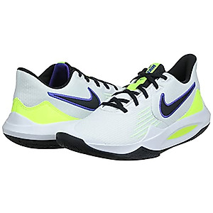Nike Precision 5, White/Black-Barely Volt-Volt, 9