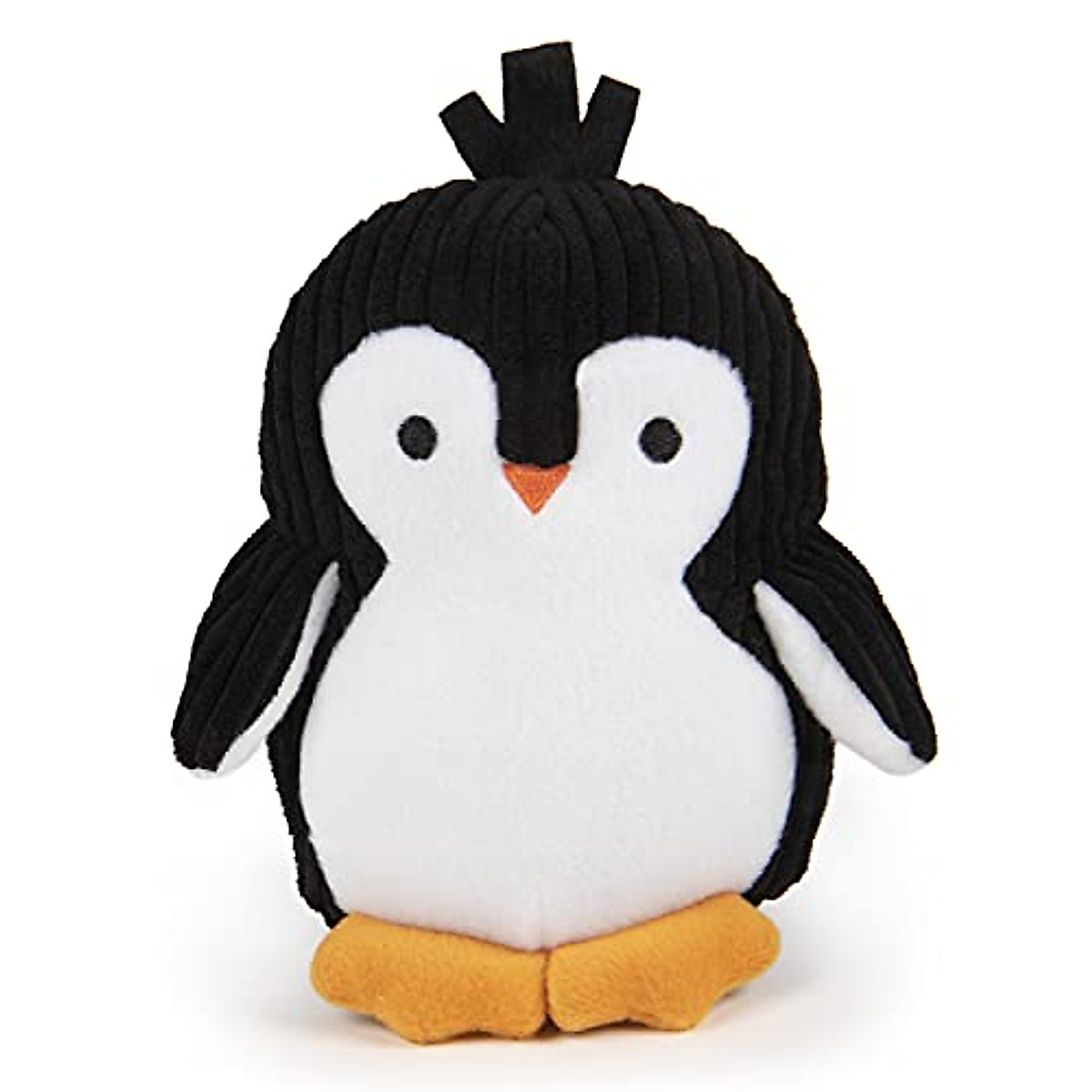 TrustyPup Strong 'N Silent Penguin Silent Squeak Plush Dog Toy, Chew Guard Technology - Black/White, Medium