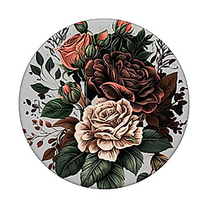 Vintage Roses Flower Floral Illustration Blossom PopSockets Swappable PopGrip