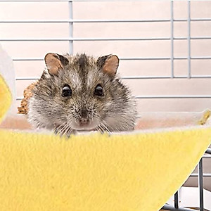 CONSIO 2 Pieces Rat Hammock Banana Hamster Bed House Hammock - Warm Swing - Hanging Soft Bed Mat - for Hamster Parrot Squirrel Guinea Pig Chinchillas Playing and Sleeping