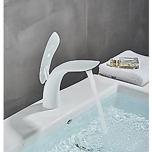 Kitchen Sink Mixer Taps Bath Faucets, Rose Brass Basin Faucet, Solid Cold and Hot Water Mixer, Bathroom Faucet, Single Handle Water Sink Tap Compatible with Balcony Laundry Mixer Tap Faucet