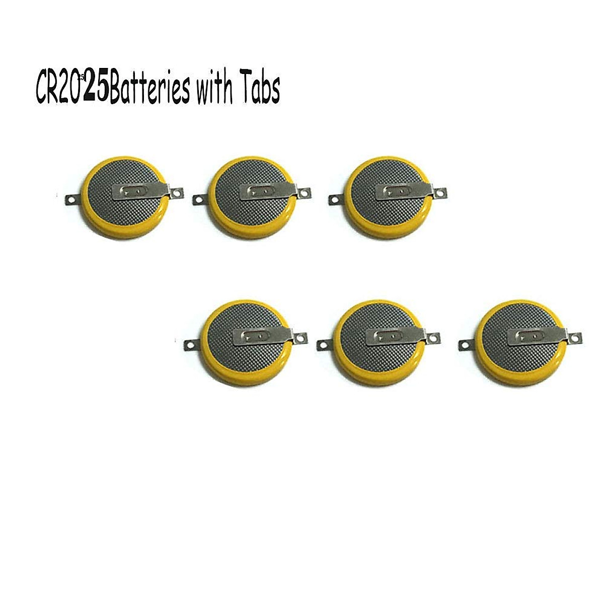 Popmall 12 Pack Tabbed CR2025 Battery 3V Lithium CR2025 Batteries with Soldering Tabs for Red, Gold, Silver, and Crystal...