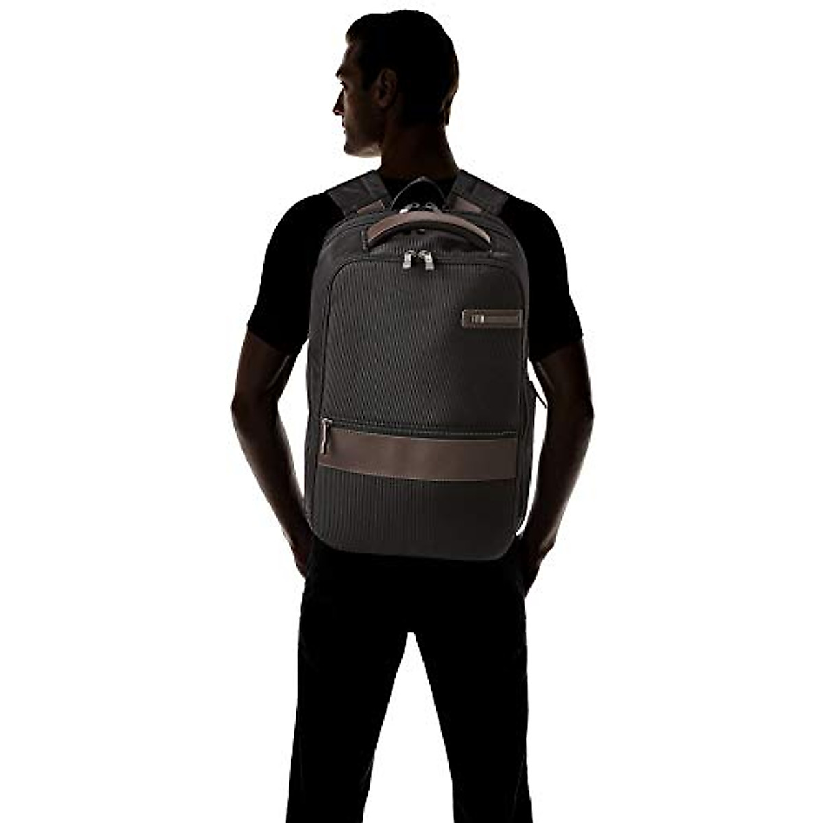 Samsonite Kombi Business Backpack, Black/Brown, 16.25 x 10.5 x 5-Inch