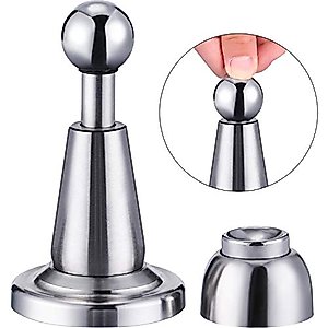 Soft-Catch Magnetic Door Holder Magnetic Doorstops Stainless Steel Wall Mount Door Stop (1)
