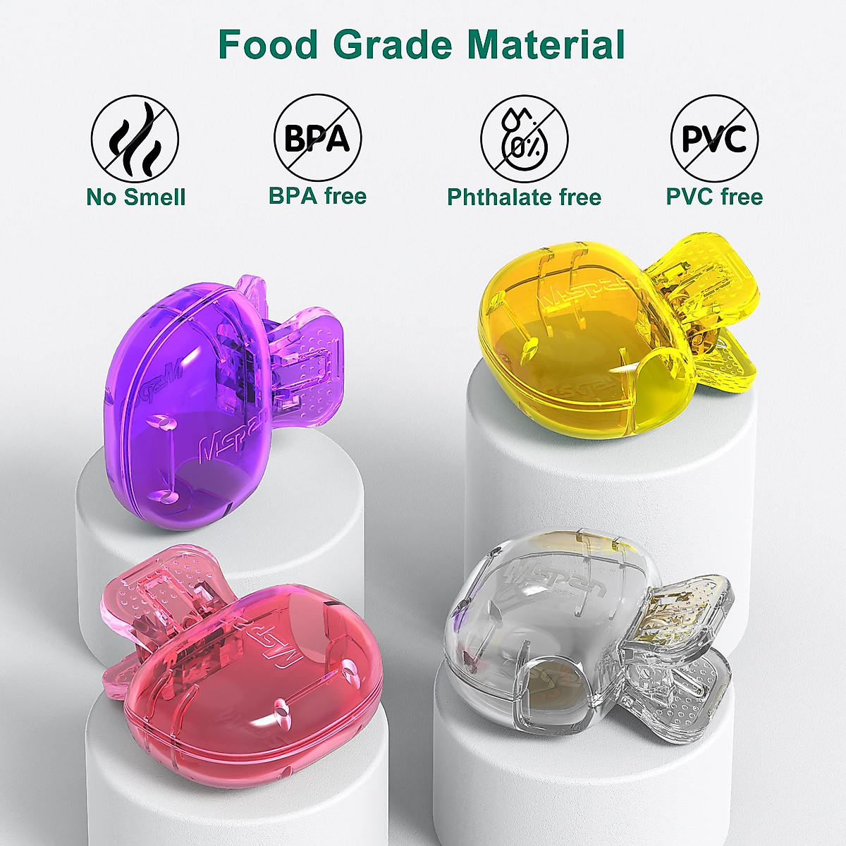 Mspan Toothbrush Head Cover Cap: Tooth Brush Protector Clip Compatible with Oral-B Philips Colgate AquaSonic - 8 Packs