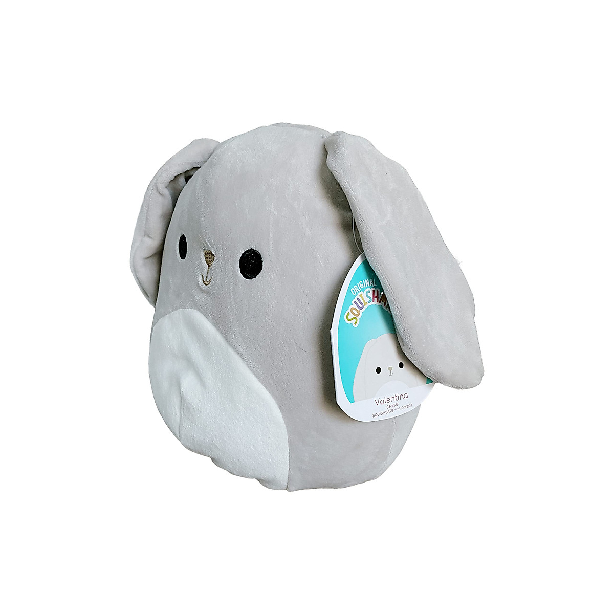 Squishmallows Official Kellytoy Easter Squad Squishy Soft Plush Toy Animal (8 Inch, Valentina Grey Bunny Rabbit)