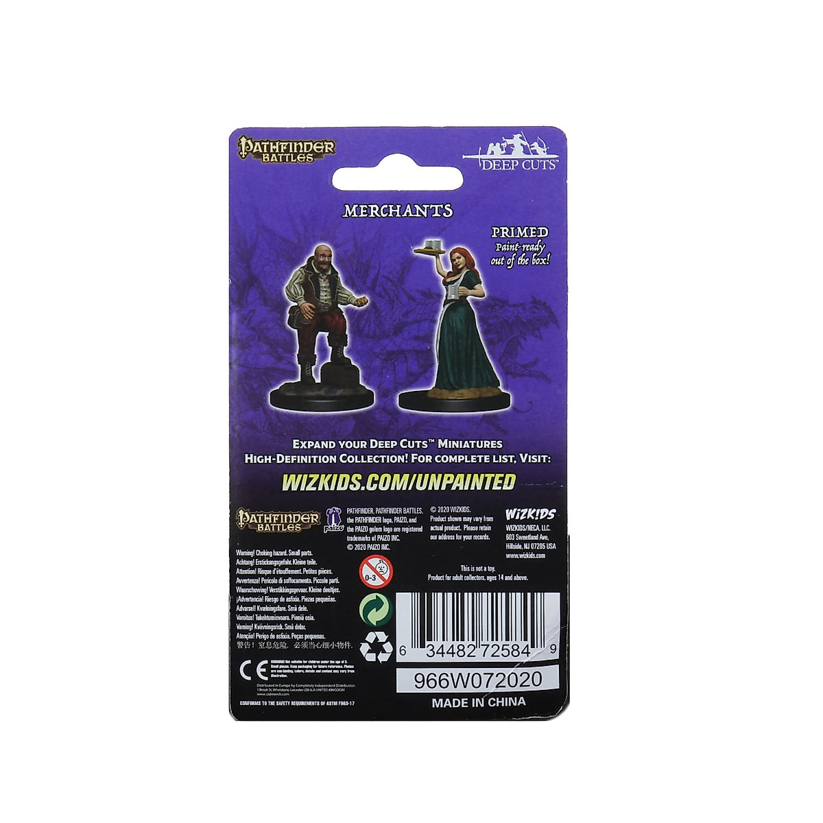 Pathfinder Deep Cuts Unpainted Miniatures: Wave 3: Merchants (Serving Girl/Merchant)