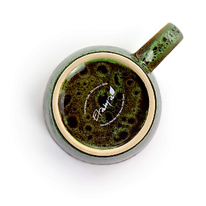 Elama Stoneware Round Oval Dinnerware Dish Set, Jade Green