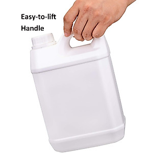 Nicunom 3 Pack 80 Oz Plastic Jugs, F-Style Large Empty Jug Container Bottle with Airtight Lids, Reusable Food-grade BPA Free HDPE Plastic, for Home and Industrial Use, White