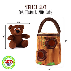 My Talking Plush Forest Animals Toy Set | Includes 4 Soft and Fluffy A Tree Shaped Carrier Great Gift for Baby Toddler Boys or Girls