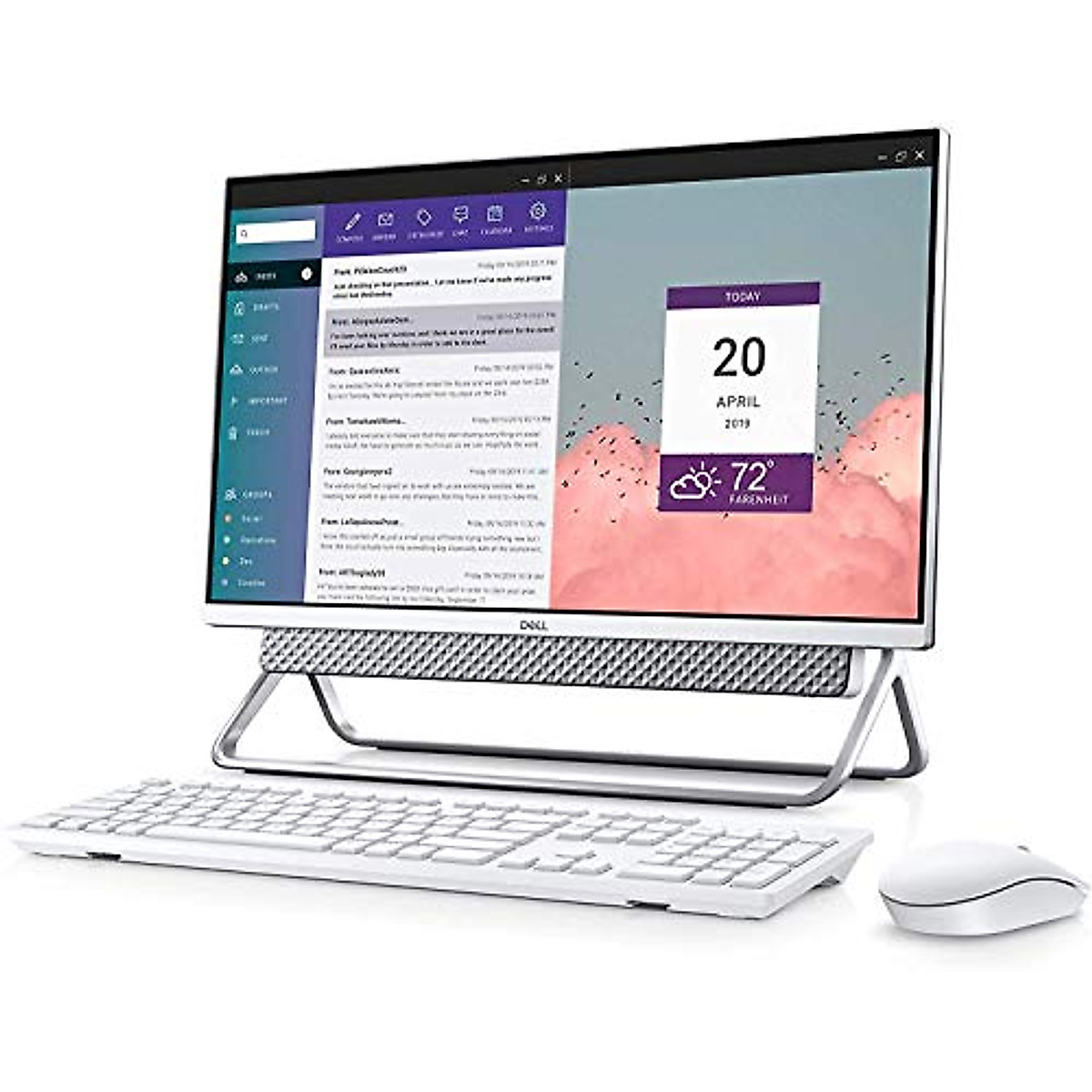 Dell Inspiron 7700 All in One Desktop 27inch FHD IPS Touchscreen, 11th Gen Intel Core i7-1165G7 Processor WiFi, Popup Webcam,Wireless MouseKeyboard, Win 10, Silver (Latest Model), 32GB RAM | 1 TB SSD