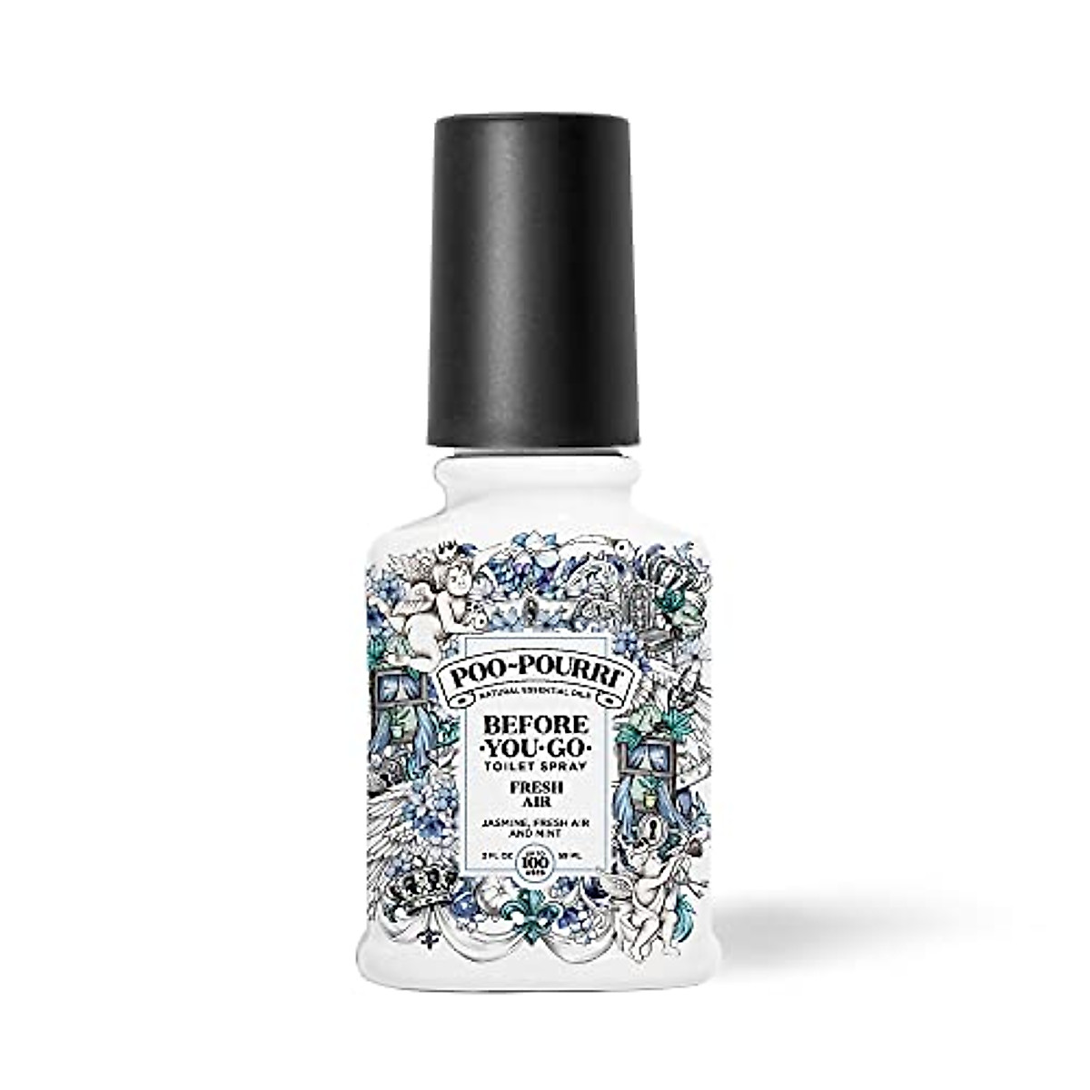 Poo-Pourri Before-You-Go Toilet Spray, Fresh Air, 2 Fl Oz - Jasmine, Fresh Air and Mint & Before-You-Go Toilet Spray, On-The-Go, Travel Size Variety 10 mL