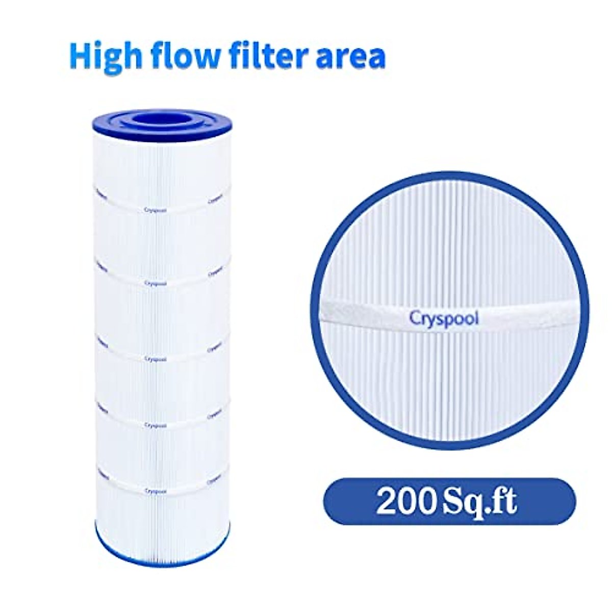 Cryspool Pool Filter Compatible with CX2020RE, PWWPC200,Pro Clean 200,817-0200P,CX1900RE，C-8420, FC-1211, 200sq.ft, 1 Pack