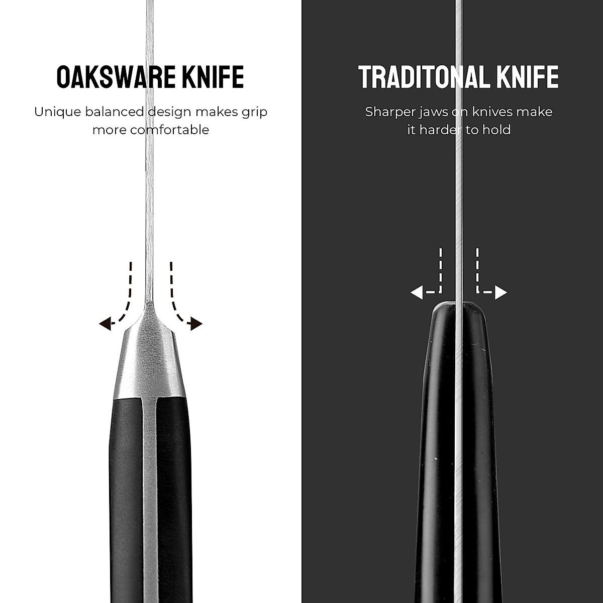 OAKSWARE Boning Knife 5.5-Inch, German Stainless Steel, Full-Tang, Fillet Knife, Kitchen Knife, Multipurpose Meat Knife for Boning, Filleting and Trimming, With Ergonomic ABS-Handle