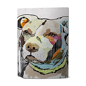 Head Case Designs Officially Licensed Michel Keck Pitbull Art Mix Vinyl Faceplate Sticker Gaming Skin Decal Cover Compatible With Sony PlayStation 5 PS5 Disc Edition Console & DualSense Controller