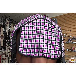 HILASON 1200D Waterproof Horse Hood Neck Blanket Belly Wrap Plaid - 78 Inches | Horse Blanket | Horse Blankets for Winter Waterproof | Horse Turnout Blanket | Horse Turnout