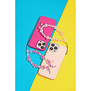 Fechdoo Lightweight Pink Cute Cell Phone Charm, Phone Lanyard Clay Beaded Charm Chain, Phone Chain Accessories Cute Durable For Women