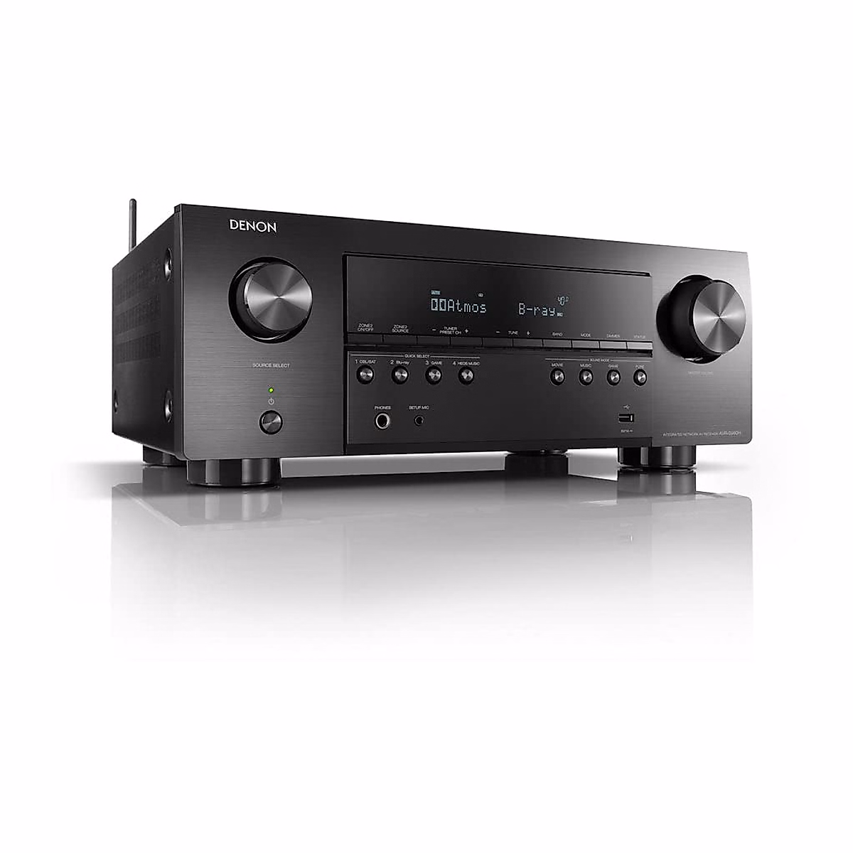 Denon AVR-S960H 8K Ultra HD 7.2 Channel (90 Watt X 7) AV Receiver 2020 Model - Built for Gaming, Music Streaming, 3D Audio & Video, Alexa + HEOS, Black (Renewed)