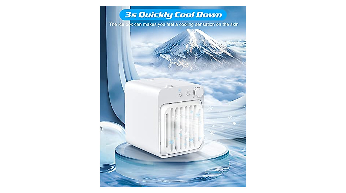 Portable Air Conditioner 3-in-1 Rechargeable Cooler for Home & Office