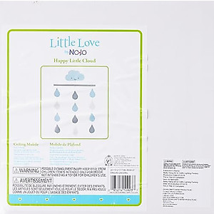 NoJo Little Love Ceiling Mobile, Happy Little Clouds