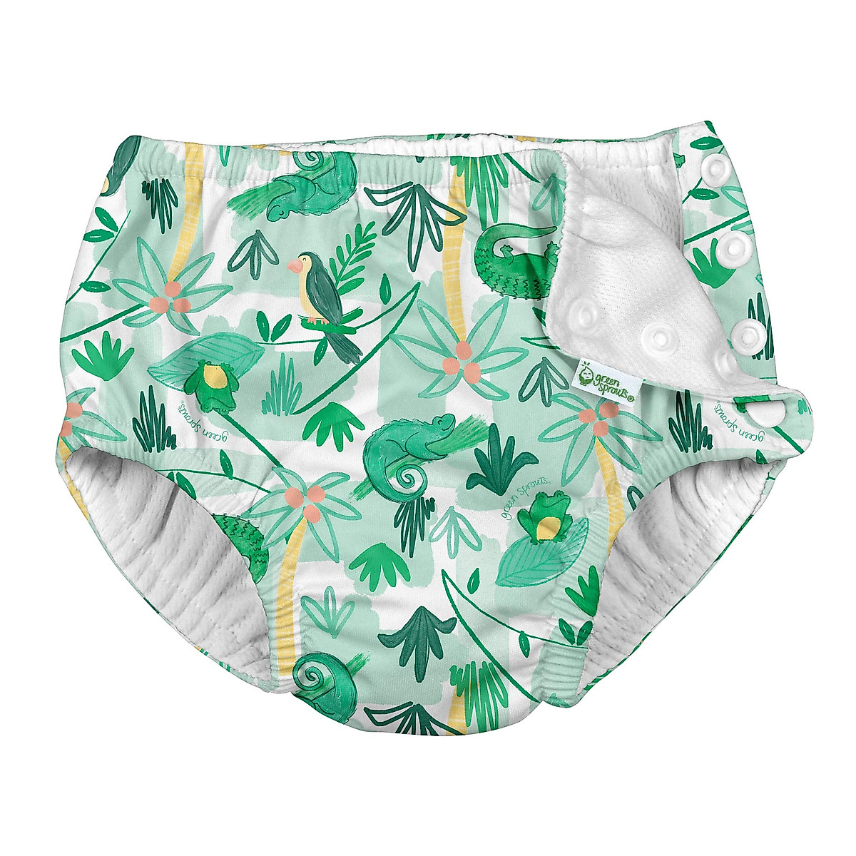 i Play Boys Reusable Absorbent Baby Swim Diapers Green Tropical Jungle 12 Months