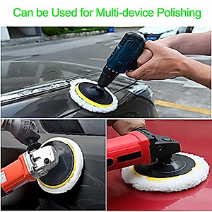 Polishing Pads: Wool Polishing Buffing Pads 3 PCS 6 Inch Wool Polishing Pads Buffing Polishing Pads Cleaner for Car Polishing with M14 Drill Adapter