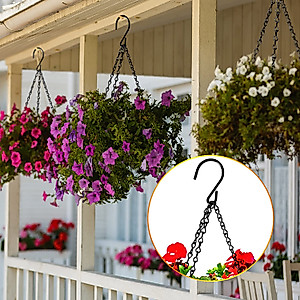 6 Pack 9.5 Inch Hanging Chain for Bird Feeders, Planters, Lanterns, Wind Chimes, Billboards, Chalkboards and Ornaments (Black)