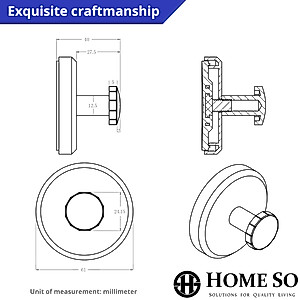 HOME SO Suction Cup Hooks for Shower Bathroom Kitchen Glass Door Mirror Tile, Diamond Collection - Removable Hook Hanger for Towel, Bath Robe, Coat, Loofah - Diamond Bronze (2-Pack)