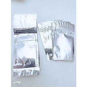 2000 Silver Aluminum Foil Mylar 2.5x4 inches Recloseable Bag Clear Front AL-1 Ship Fast