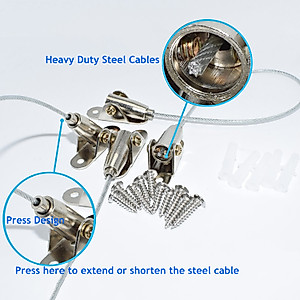 Furniture Anti-Tip Straps - Steel Cables Furniture Anchor Kit for Baby Safety (Mounting Hardware Included) Pack of 2