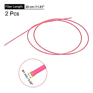 MECCANIXITY Fiber Optic Rods PMMA 1mmx30cm for Sight Filament Red Pack of 2