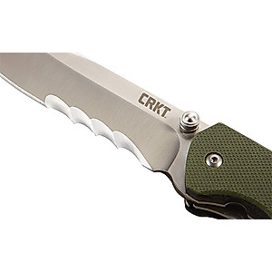 COLUMBIA RIVER KNIFE & TOOL Ignitor EDC Folding Pocket Knife: Assisted Opening Everyday Carry, Serrated Edge Blade, Veff Serrations, Thumb Stud, Liner Lock, G10 Handle, Pocket Clip 6855