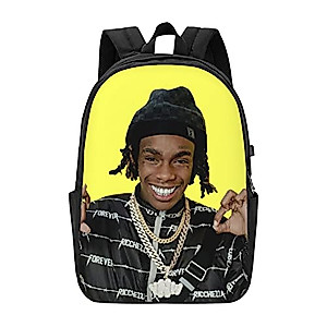 DaniBrant YNW Melly 17 in Backpack USB Charger Bookbag Laptop Bag Bookbag Unisex Student Adult Classic Fashion Backpack