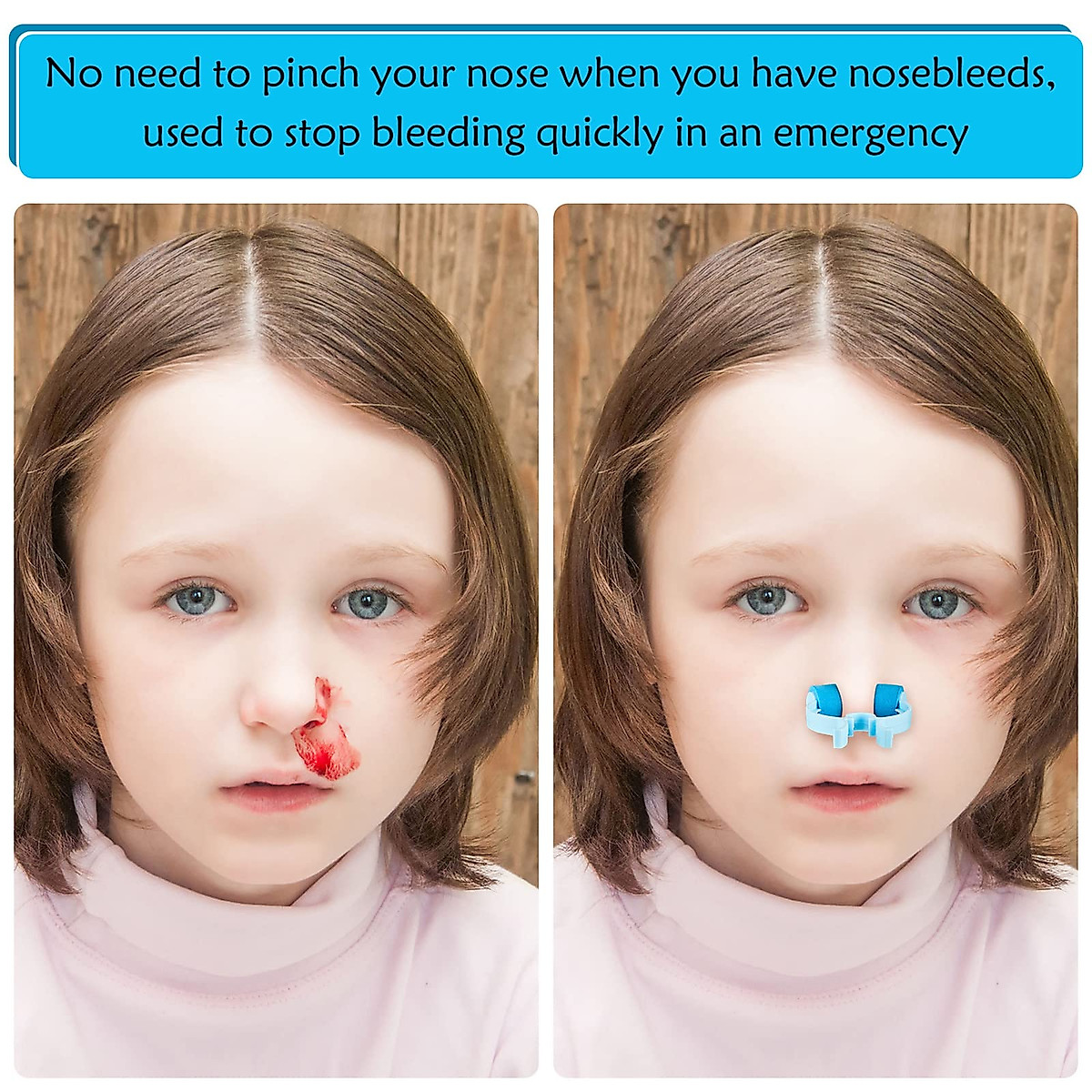 60 Pieces Nose Stop Clips Nose Nasal Stopper Clips Plastic Foam Nose Clips for Accidental or Emergency Condition (Blue)