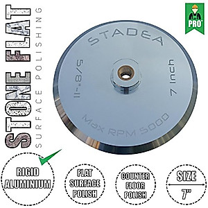 Stadea ABP105Q 7" Hook and Loop Backing Pad With Rigid Aluminium Backing, 5/8" 11 Brass Arbor
