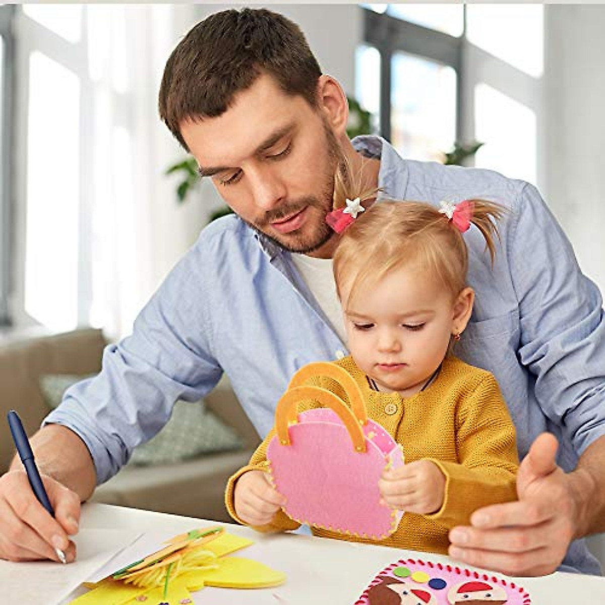 4 pcs Sewing kit for Kids, Preschool Educational Toys Kids Sewing Kits Ages 2-8, Toddler Arts and Crafts for Kids Ages 1 2 3 4 5 6 Years Old, Preschool Educational Toys Sewing Kit for Kids